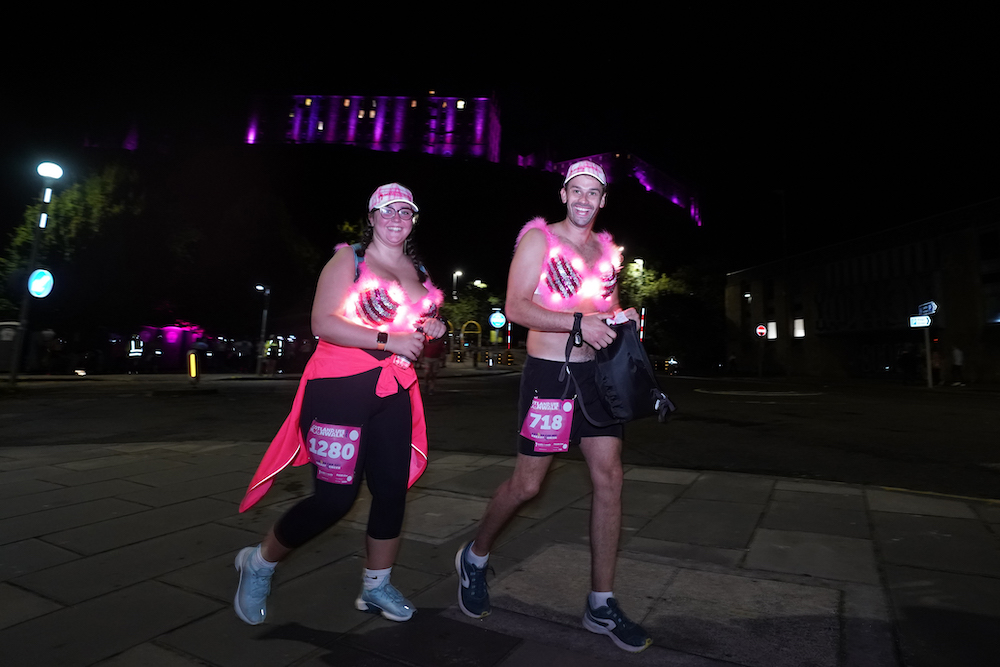 Pictured: The iconic MoonWalk Scotland lights up the night-time streets ...